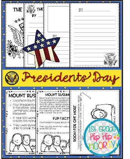 1st Grade Hip Hip Hooray!: Presidents' Day