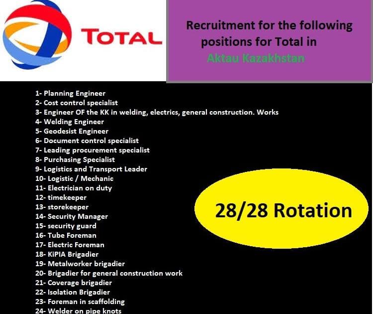 Recruitment For The Following Positions For Total In Aktau Kazakhstan World Jobs 3 recruitment-for-the-following-positions-for-total-in-aktau-kazakhstan-world-jobs-3