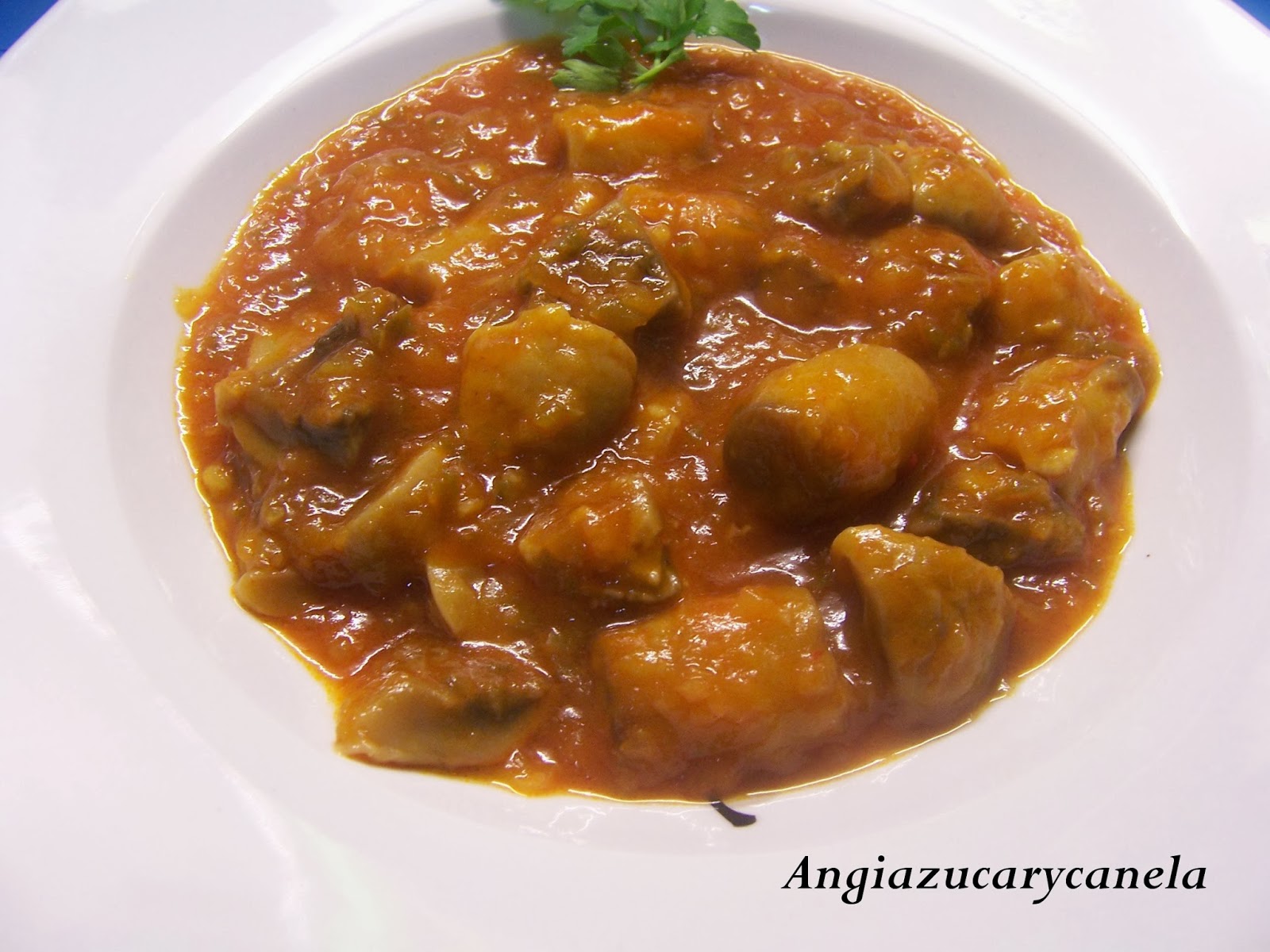 Champiñones con Tomate en Thermomix