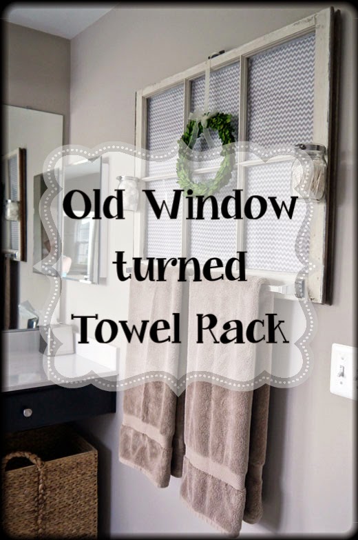 Strawberry Jam House: Old Wooden Window turned Towel Rack