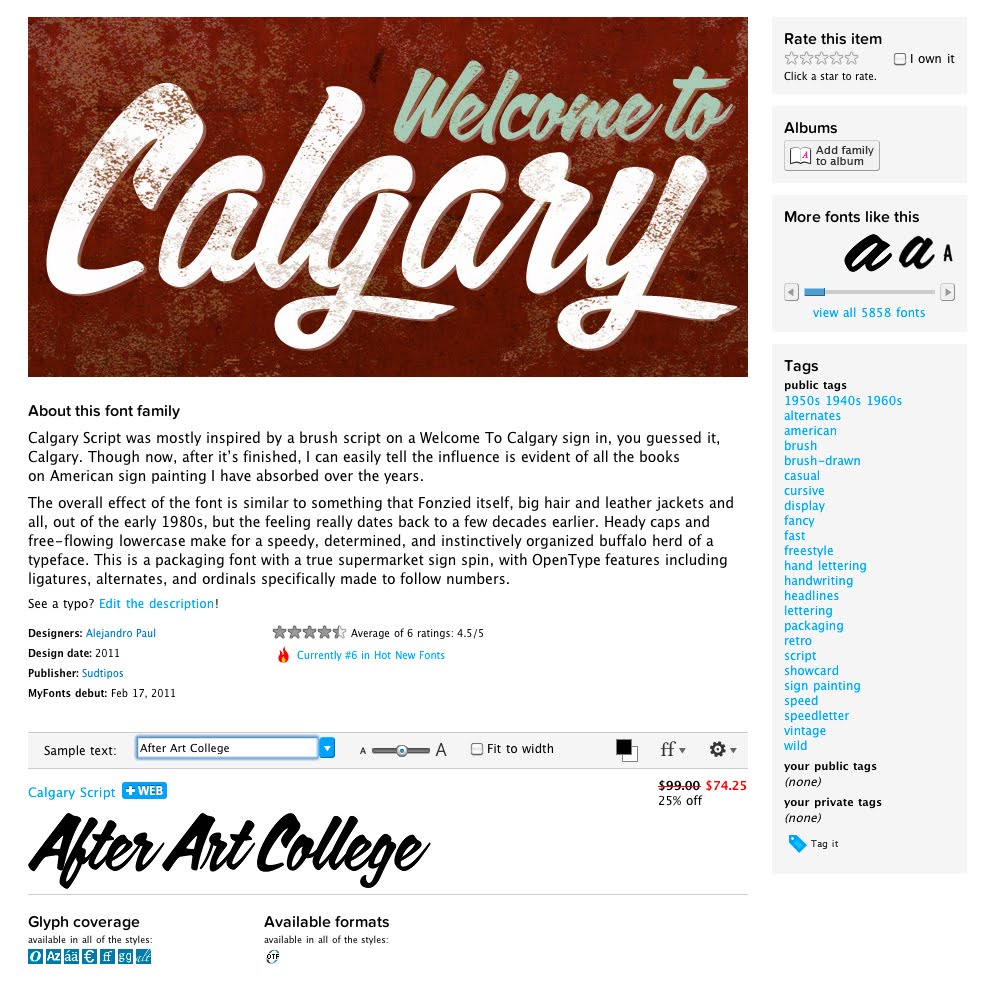 After Art College: Calgary Script