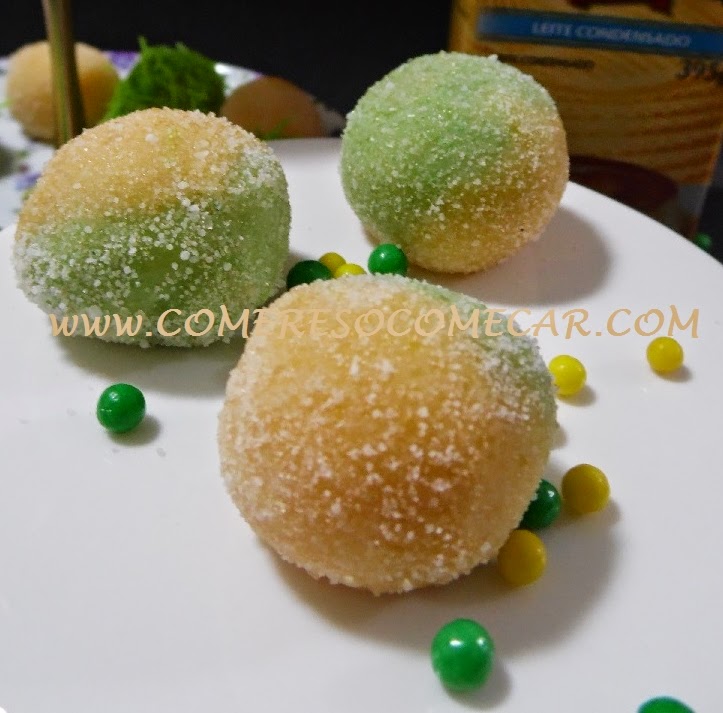 DOCINHOS VERDE E AMARELO COM MOCOCA - Receitas Culinárias