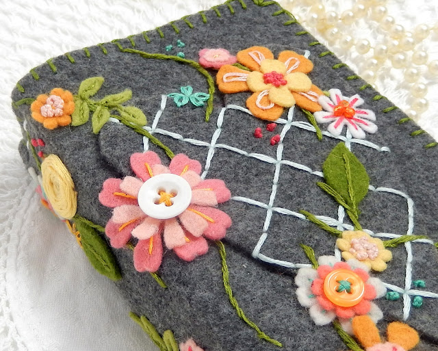 Pushing The Right Buttons: Embroidered Felt Pocket Notebook for Eileen ...