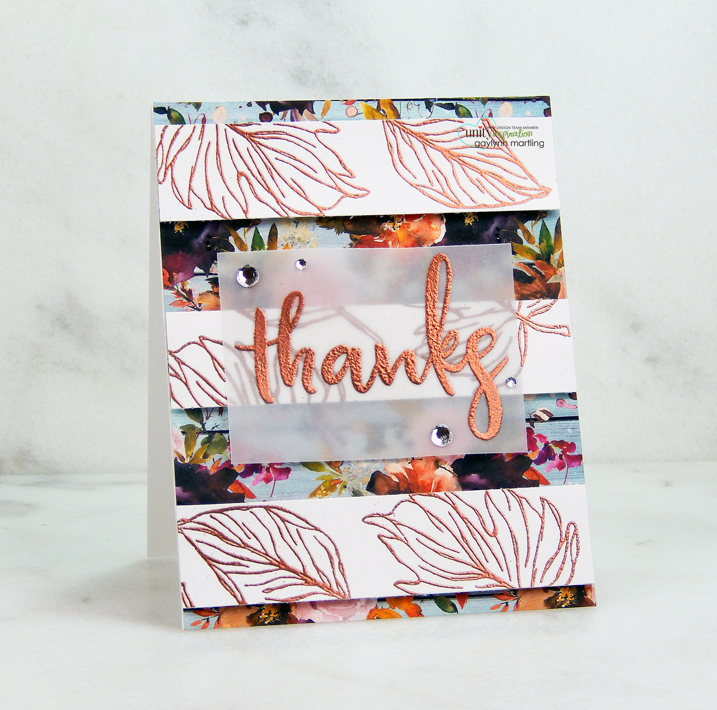Neat Nook Creations: Autumn foliage cards with a stamped card overlay.