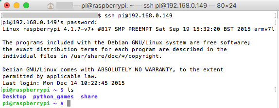 Study Raspberry Pi: Remote access to Raspberry Pi using SSH terminal ...