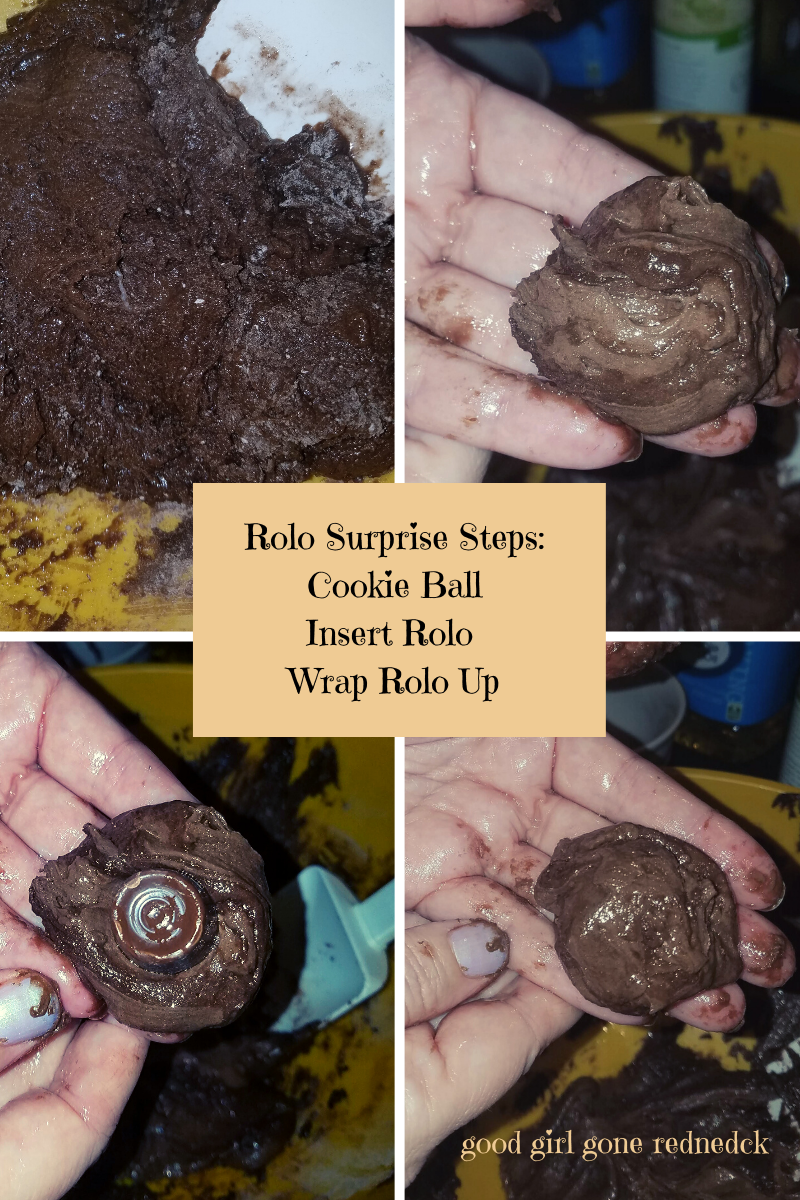 Good Girl Gone Redneck: Chocolate Rolo Surprise Cookies