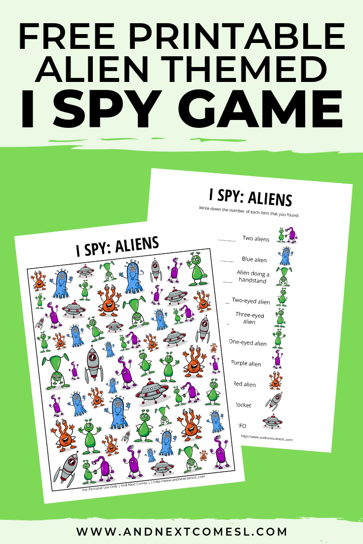 Aliens I Spy Game {Free Printable for Kids} | And Next Comes L ...