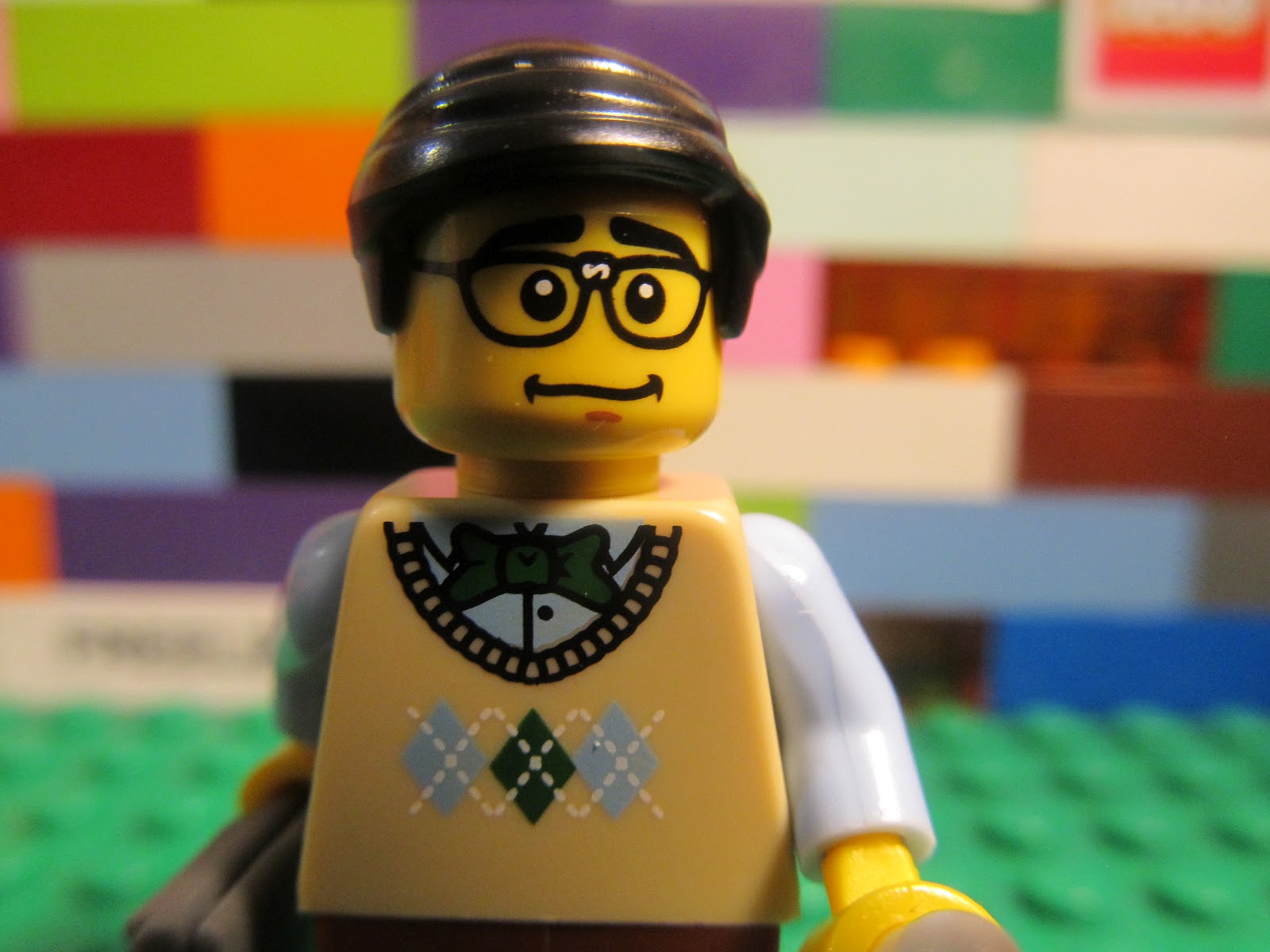 Lego COMPUTER PROGRAMMER GEEK NERD minifigure w/ cup mug and computer ...