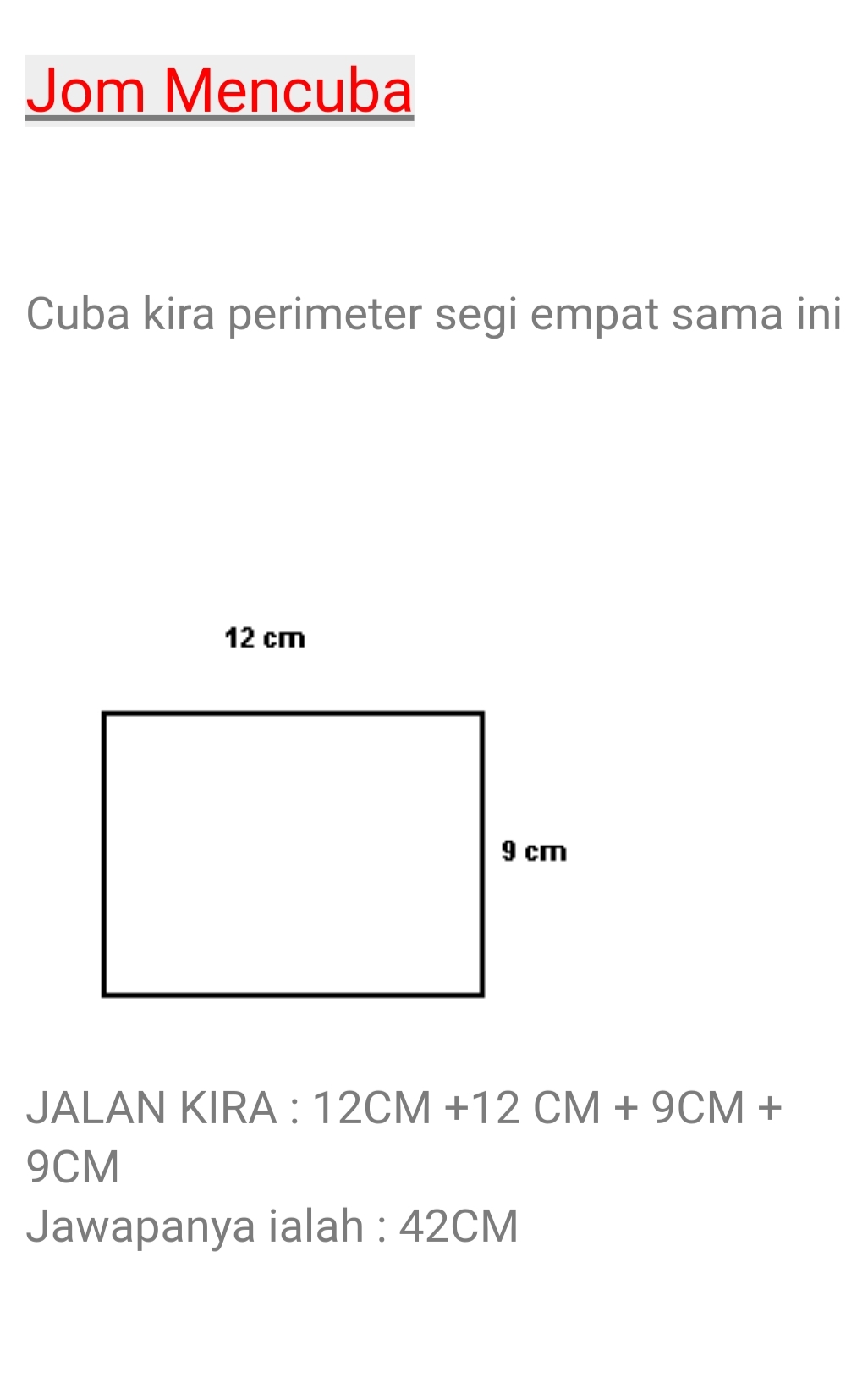 PERIMETER DAN LUAS POLIGON