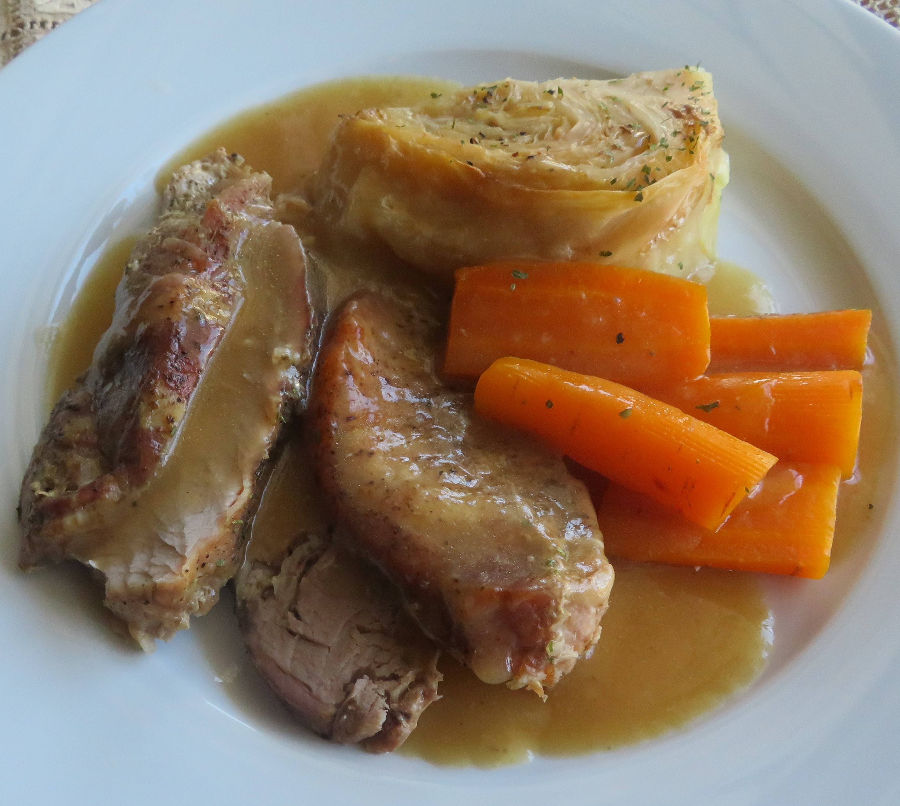 Pot Roasted Pork with Cabbage & Carrots | The English Kitchen