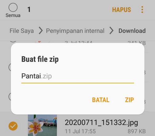 Cara Mengkompres File ke Bentuk ZIP di Android - WebBaseMedia.id