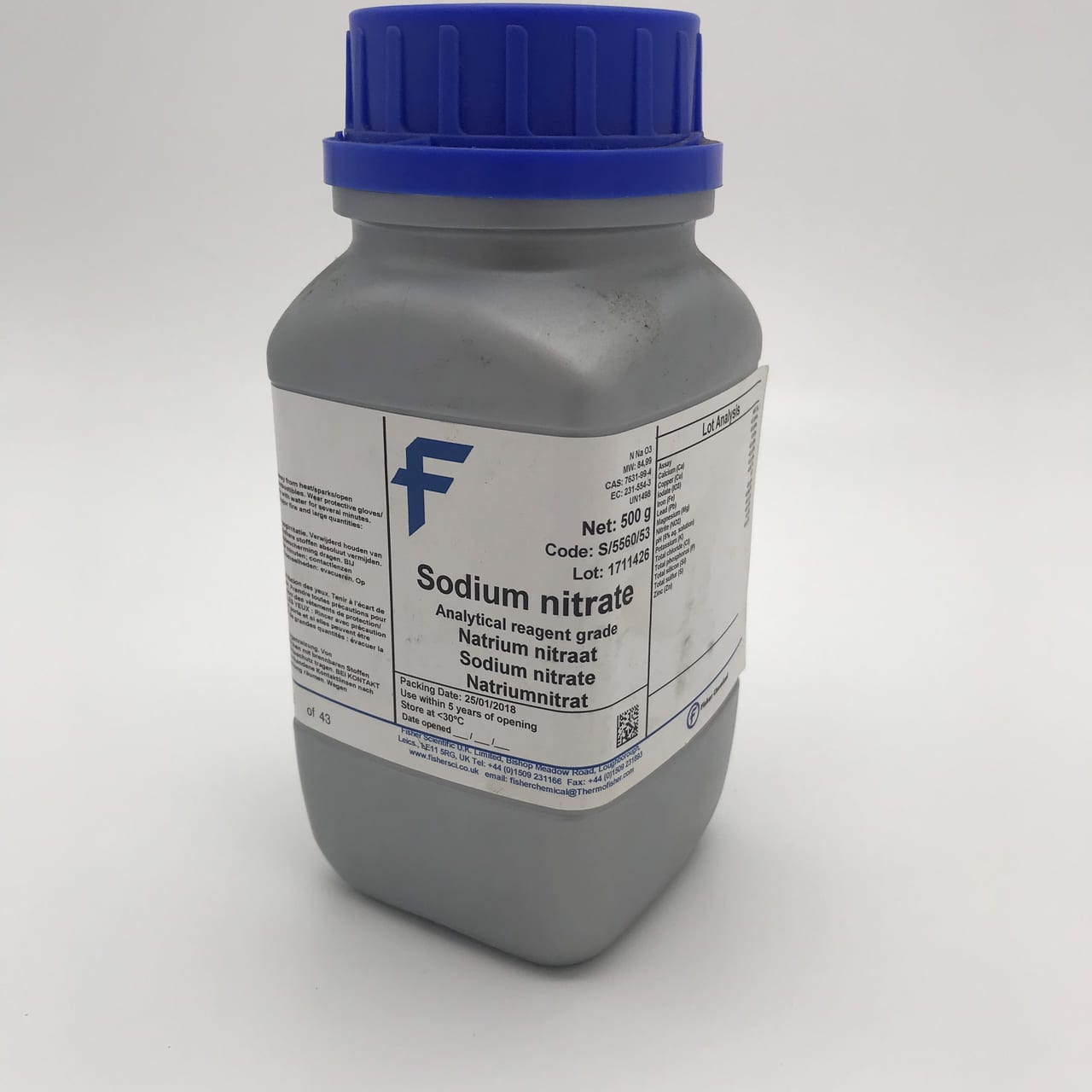 Sodium Nitrate (AR, Fisher)