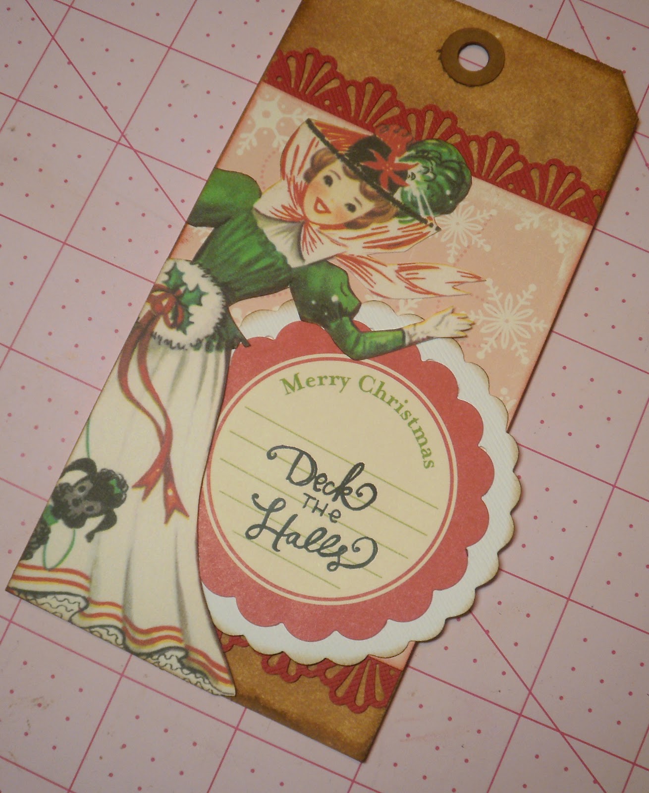 Two Crazy Crafters: Christmas Tag Tutorial #1