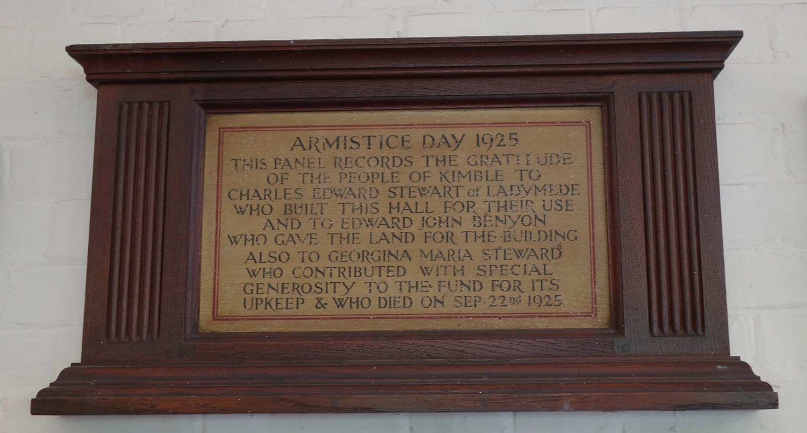 Kimble One-Place Study: Charles Edward Stewart and the village hall