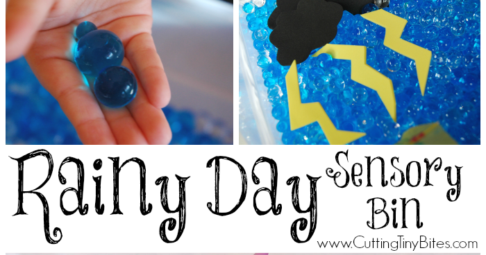 Rainy Day Sensory Bin | What Can We Do With Paper And Glue