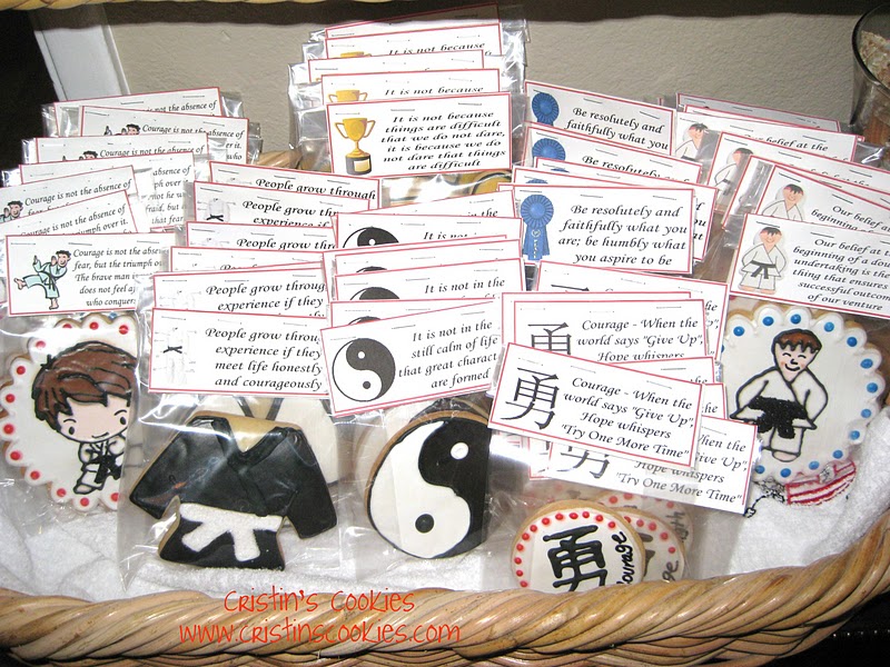 Cristin's Cookies: Karate Cookies for My Son's Black Belt Test