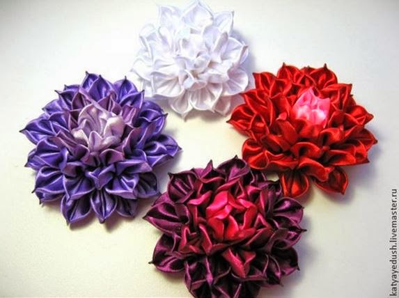 DIY Kanzashi Ribbon Flower - The Idea King