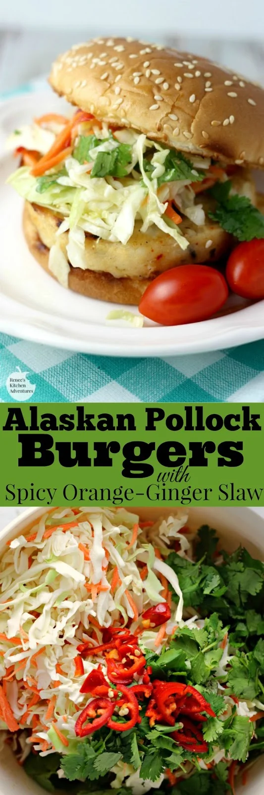 Spicy Orange-Ginger Slaw for Salmon Burgers | Renee's Kitchen Adventures