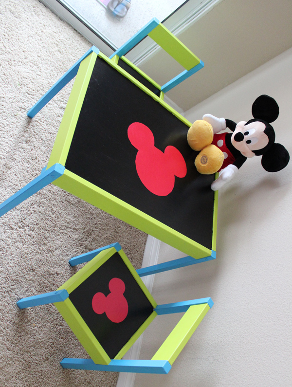 NoahScraps: Ikea latt Mickey Mouse table makeover