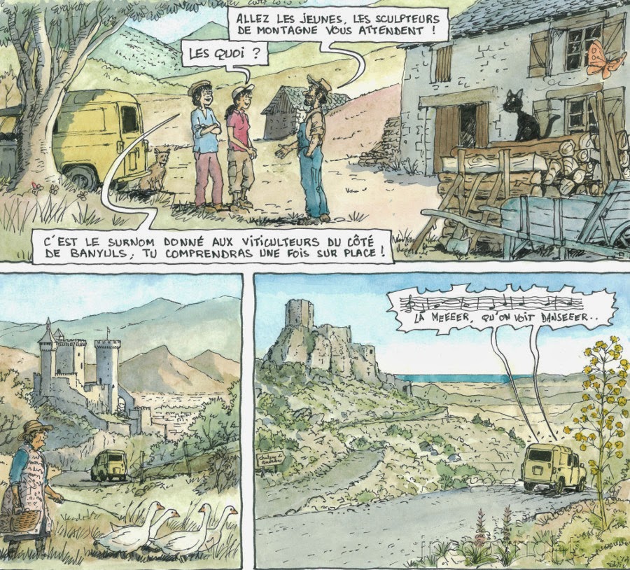 jp deruelles illustration BD: Pyrénées - Pirineos