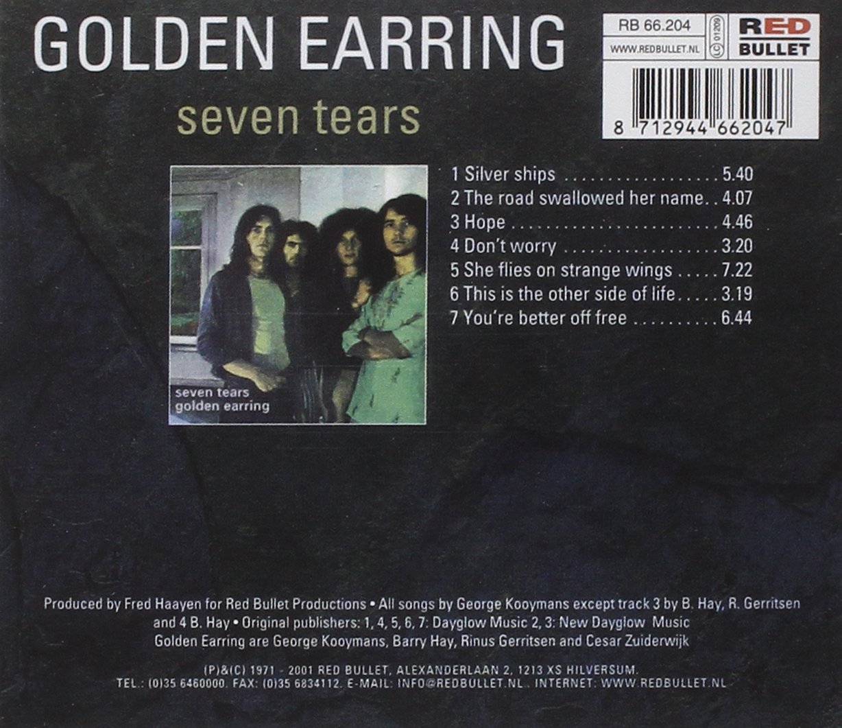 Classic Rock Covers Database: Golden Earring - Seven Tears (1971)