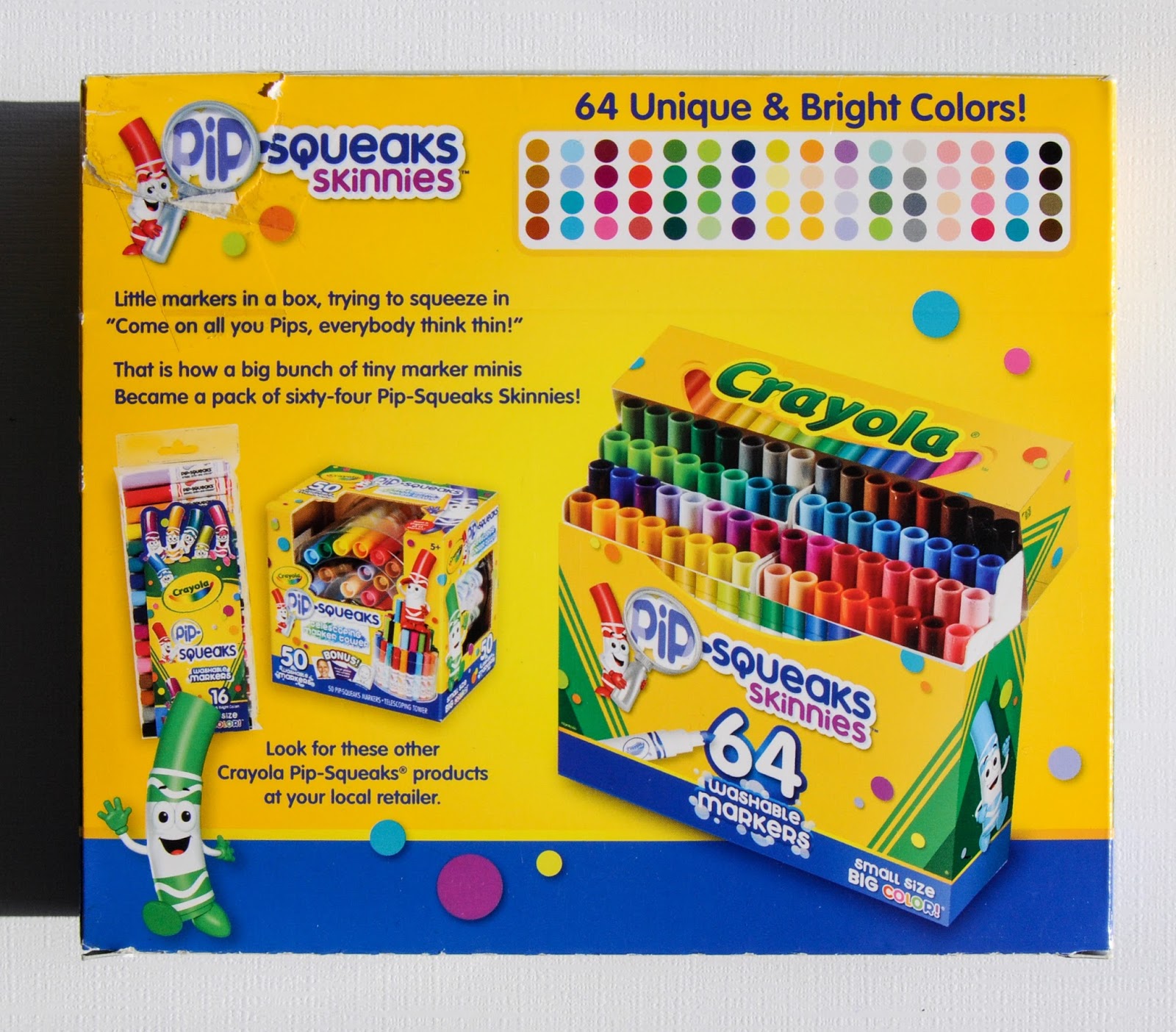 Crayola 64 Count Pip-Squeak Skinnies: What's Inside the box | Jenny's ...