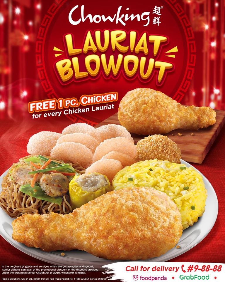 Manila Shopper: Chowking Lauriat Blowout Promo: July 2020