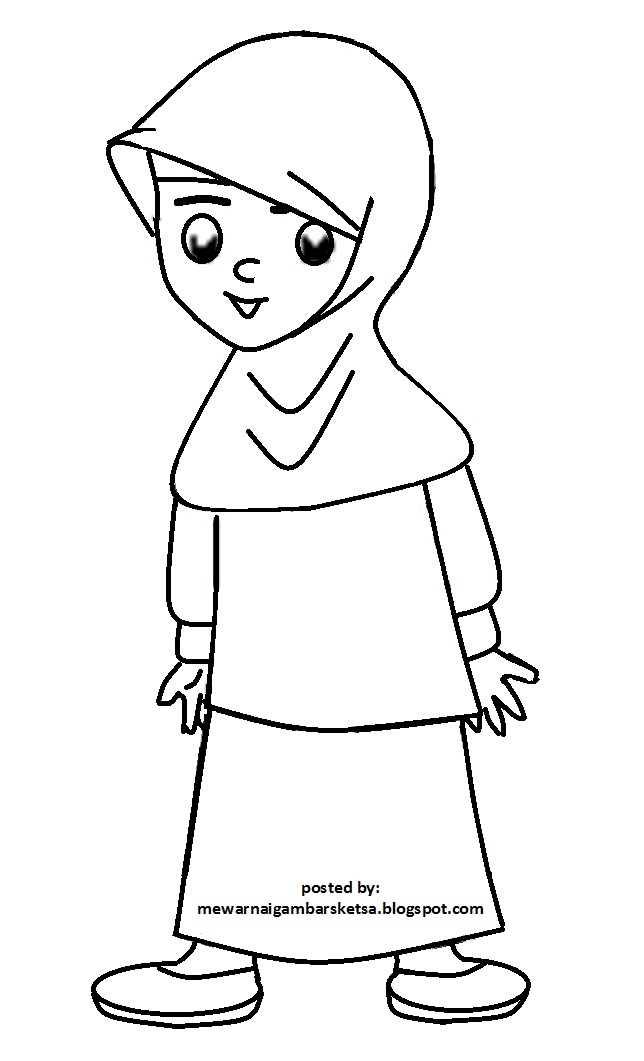 Mewarnai Gambar: Mewarnai Gambar Sketsa Kartun Anak Muslimah 71 Mewarnai Gambar: Mewarnai Gambar Sketsa Kartun Anak Muslimah 71