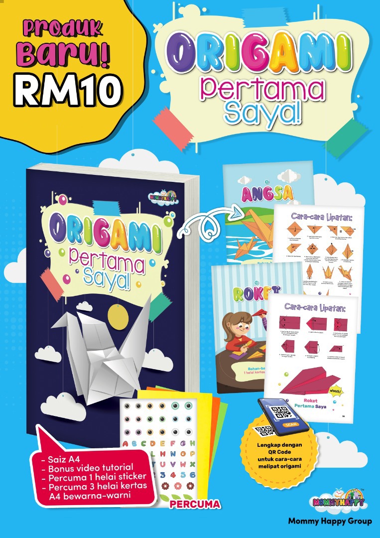 Bila anak peminat Origami, keje ibu jadi senang ada buku Origami ...