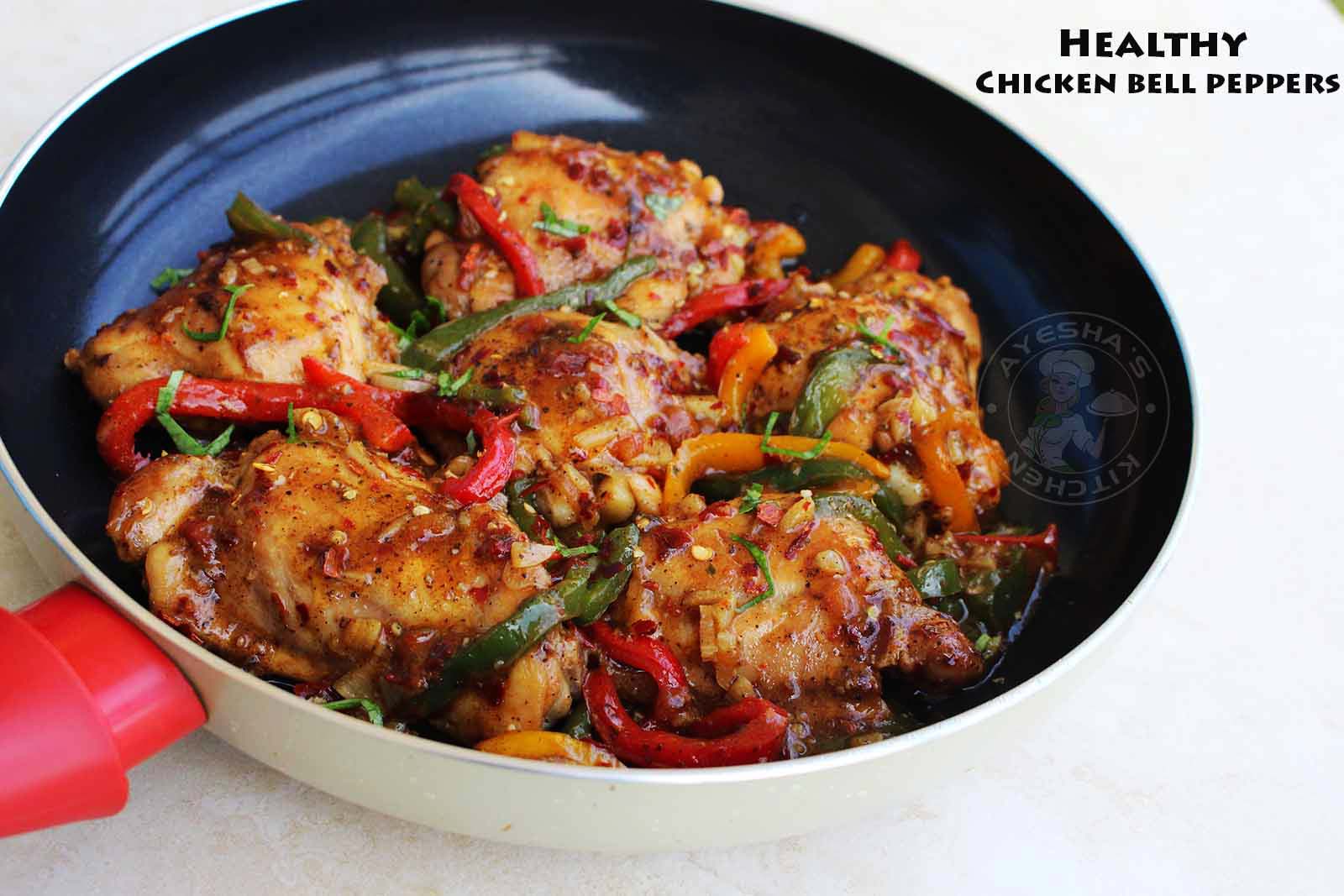 CHICKEN BELL PEPPER RECIPE - BEST CHICKEN THIGH RECIPE / HEALTHY RECIPES