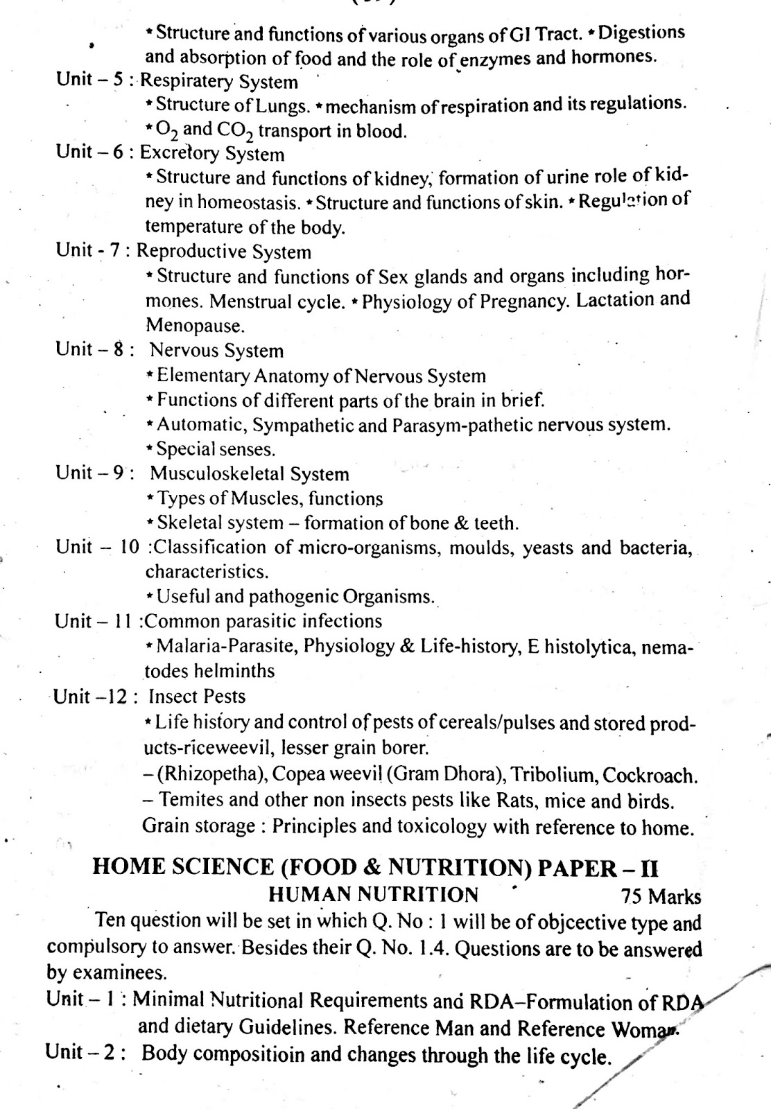 HOME SCIENCE FOOD and NUTRITION HONOURS part I ~ Tilka Manghi Bhagalpur ...