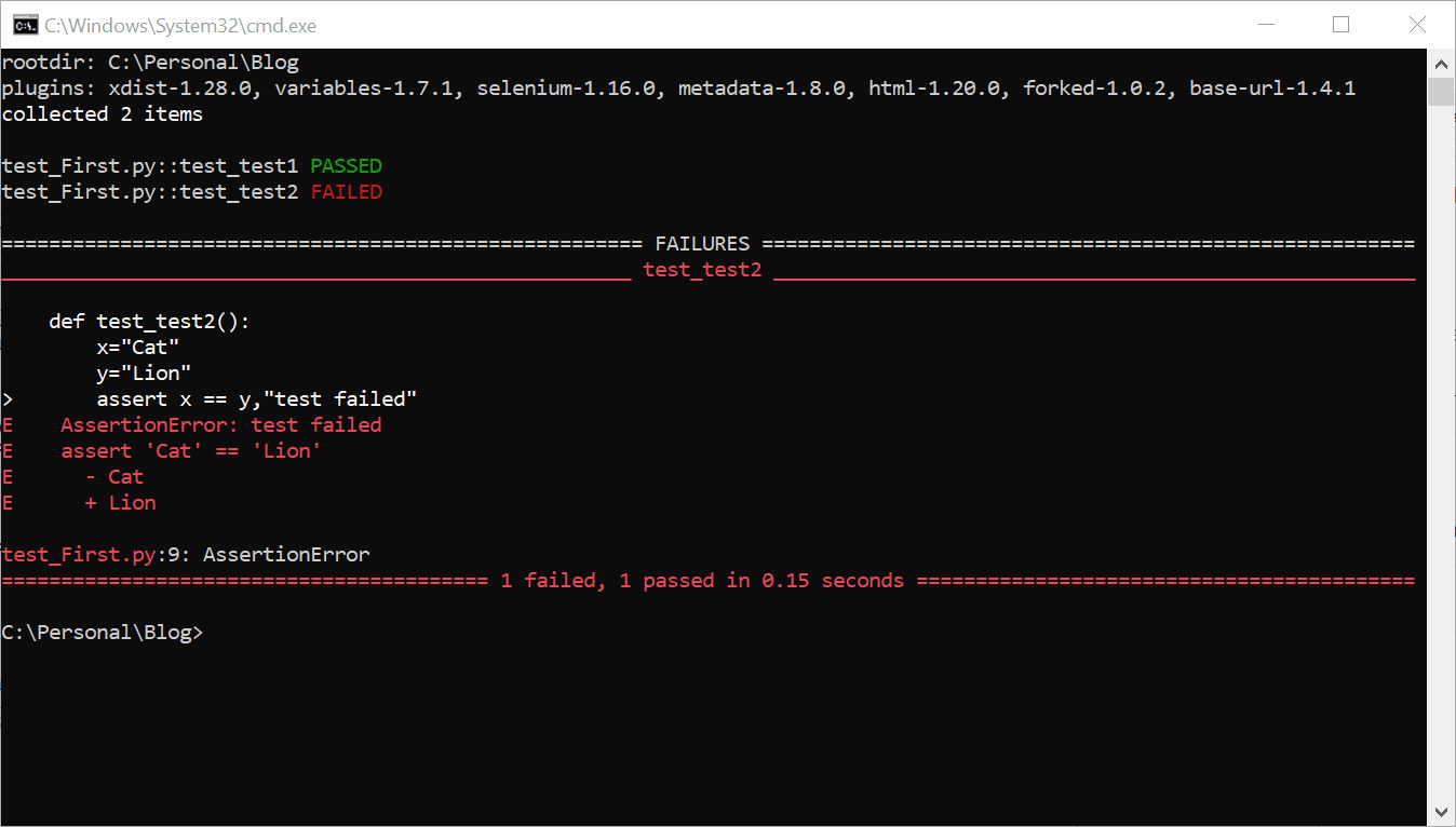 Create The First Script Using Pytest