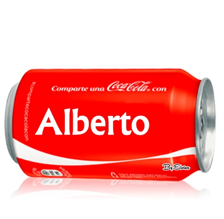 Coca cola con " A