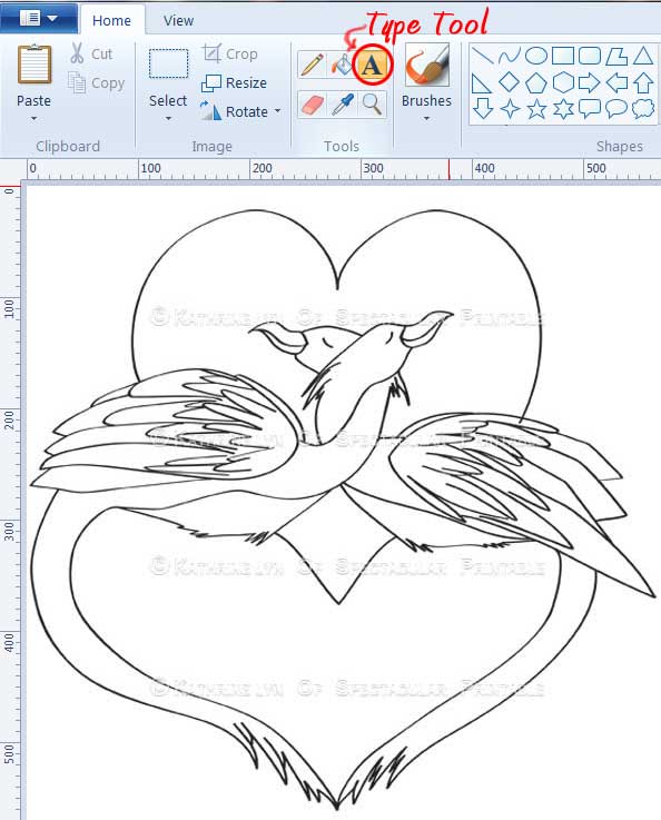 Spectacular Printable: MS Paint for Digital Stamps - Tutorial