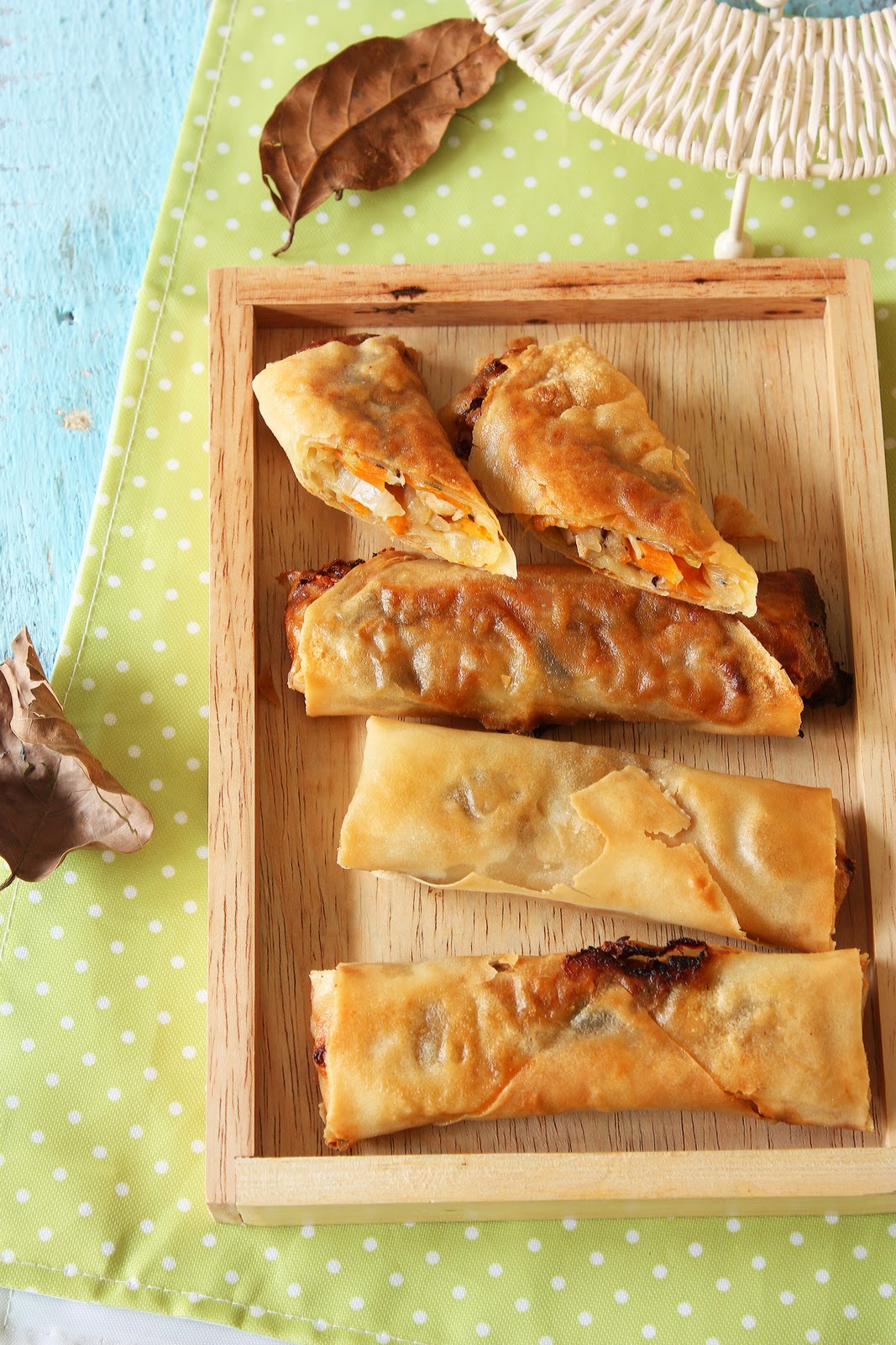 Cherry on a Cake: BAKED THEN FRIED SPRING ROLLS