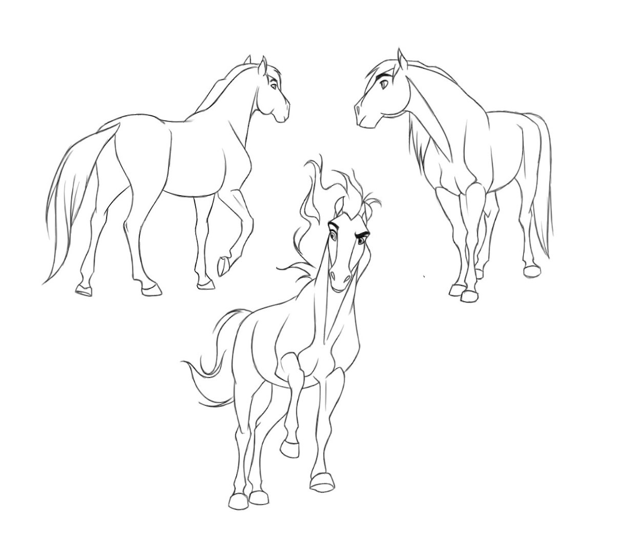 Stallion Line Art