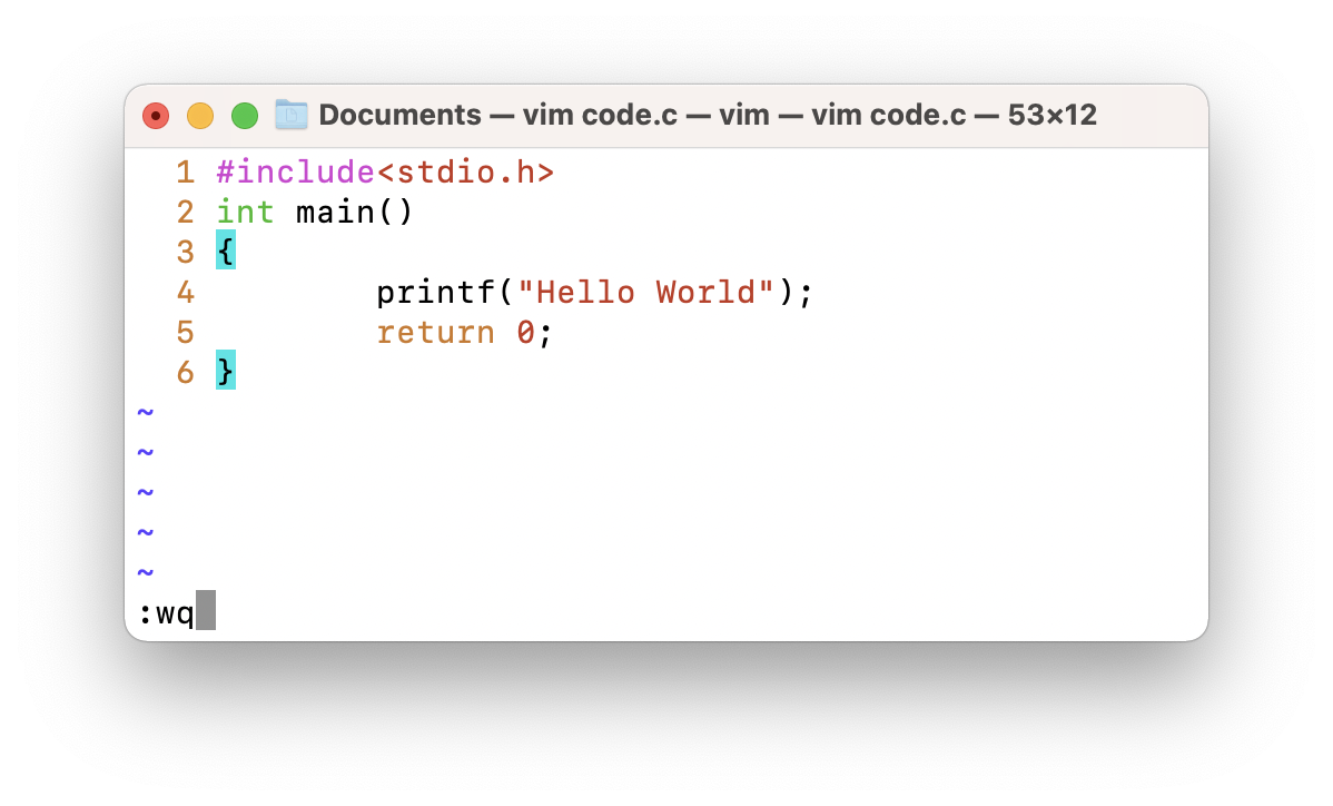 VIM code editor commands