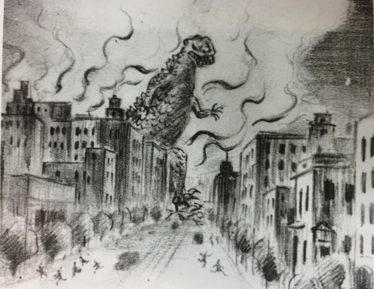 Explosive Vintage Godzilla (1954) Storyboards « Film Sketchr