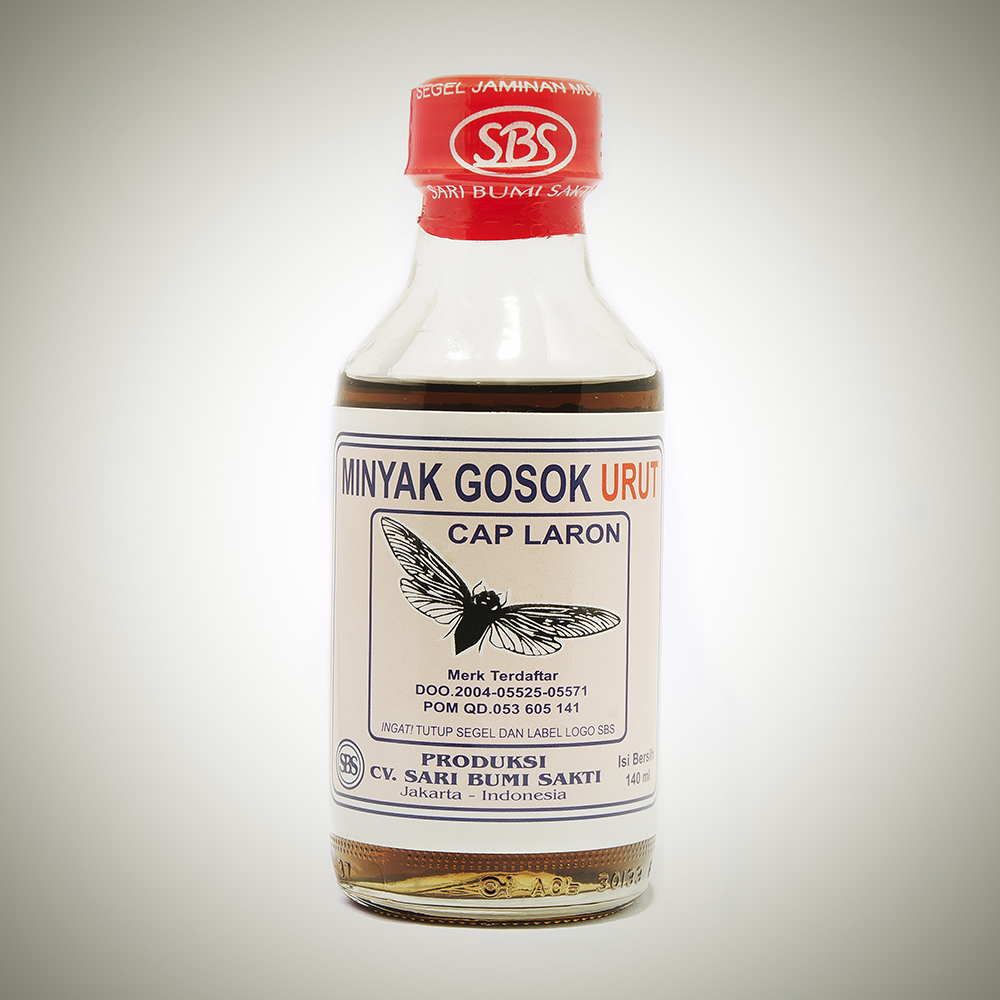 minyak gosok laron cap daun 140 ml, minyak gosok urut murah CV SBS ...