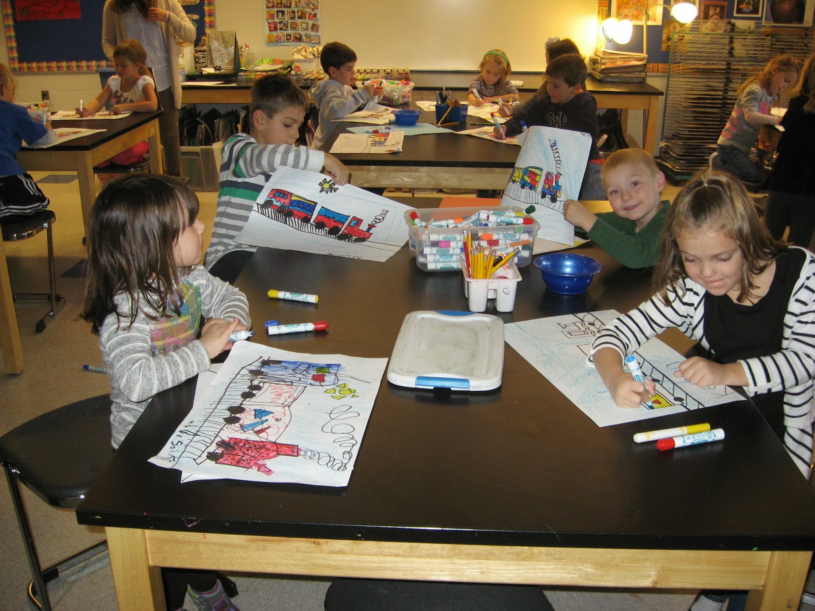 Jamestown Elementary Art Blog: Kindergarten Takes a Ride on the Primary ...