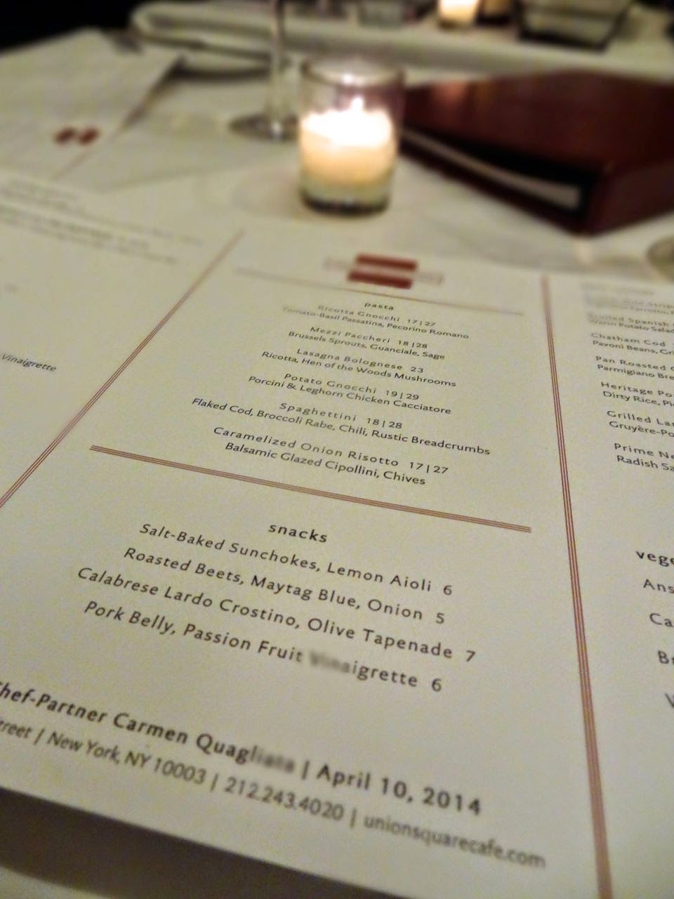 Scrumpdillyicious: Union Square Café: A New York Culinary Classic