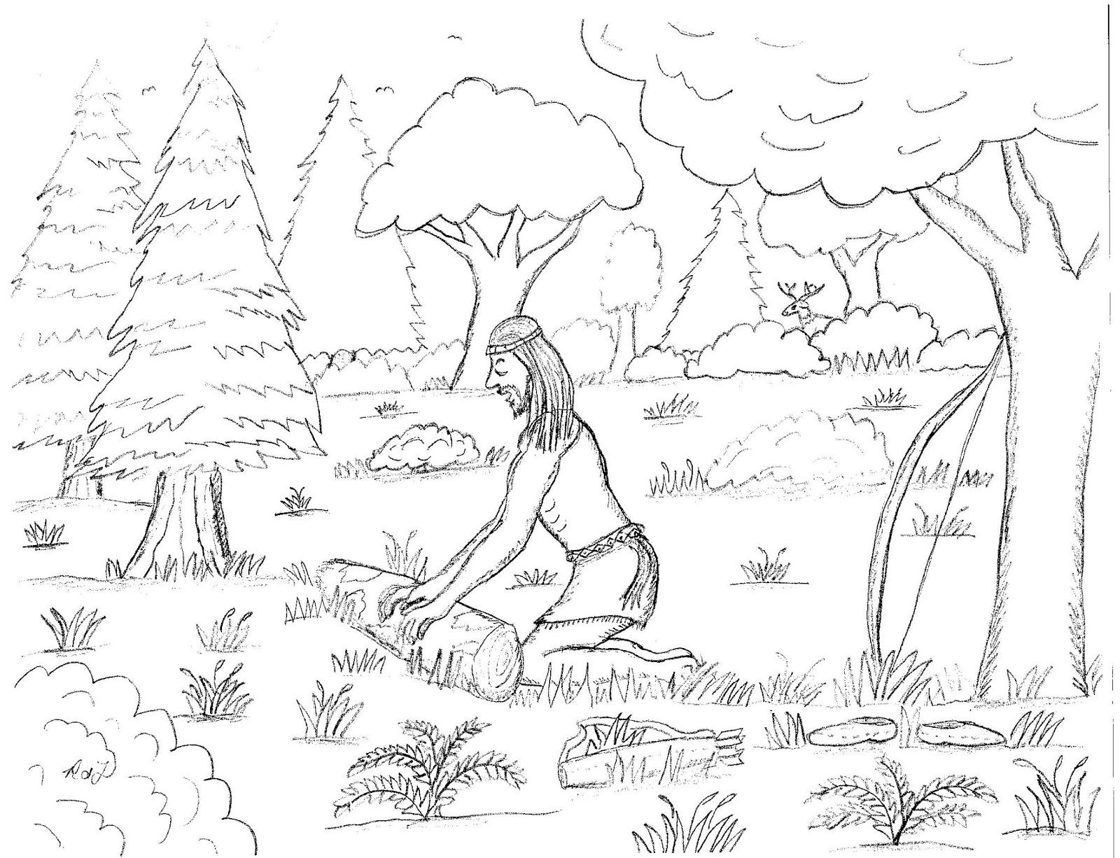 Robin's Great Coloring Pages: Enos Reza todo o dia e na noite (Enos ...