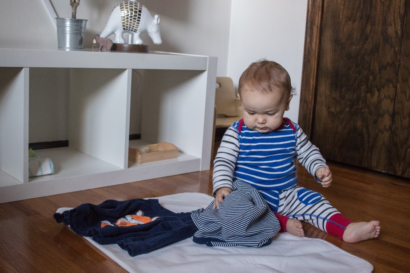 Starting to Dress -- Montessori Baby Week 49