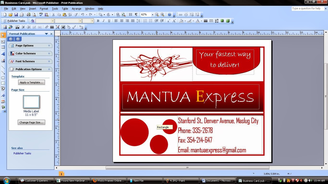The Ultimate Deteriorator: Exercise No. 10 MS Publisher
