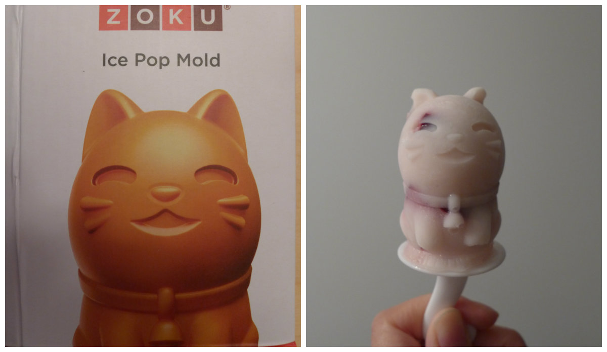 Scribbles in Toronto: Zoku Character Popsicles - Cherry Yogurt Popsicles