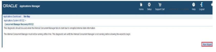 Concurrent Manager Recovery Wizard