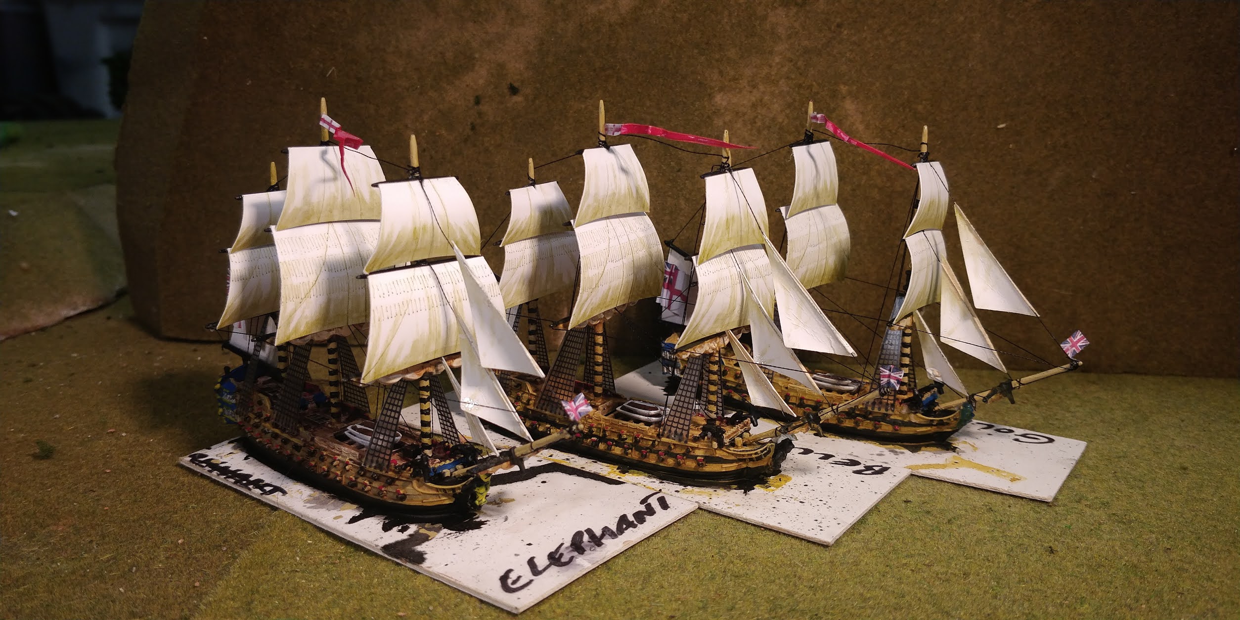 Painting Wargames Figures: 1:700 Napoleonic Ships: HMS Goliath, HMS ...
