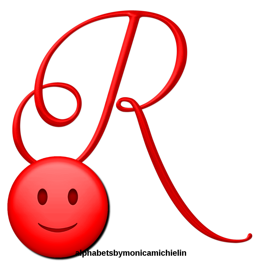 M. Michielin Alphabets: RED SMILE EMOTICON EMOJI ALPHABET PNG