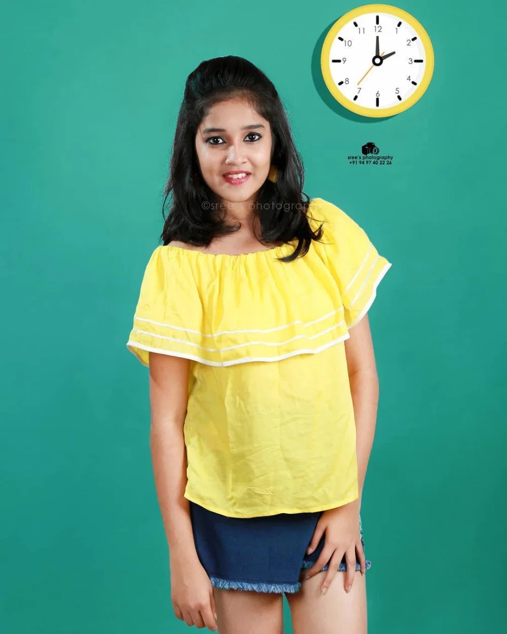 Anikha Surendran cute stills in mini skirt