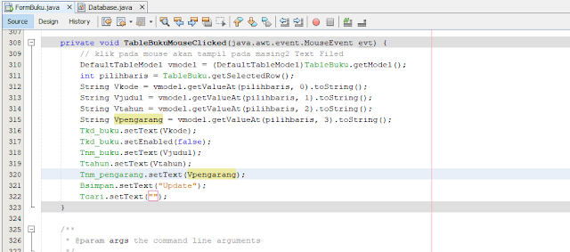 Koneksi Database Mysql dan CRUD Java NetBeans : Koding Cari dan Tampil Record Java Netbeans